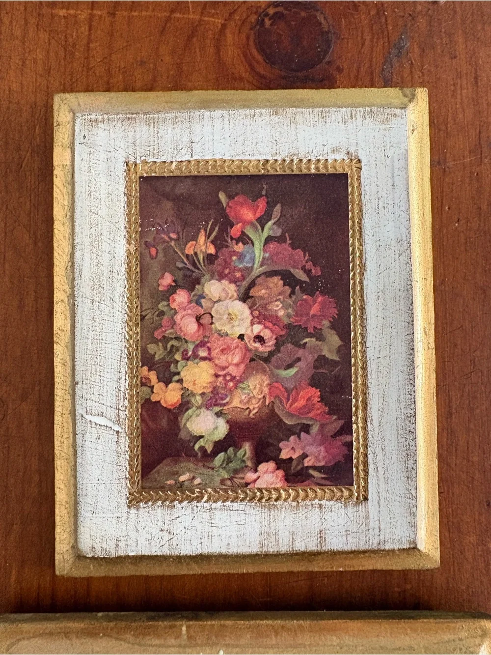 Accents | Gold Trim Florentine Wall Frame Trio Floral Wooden Plaques ...